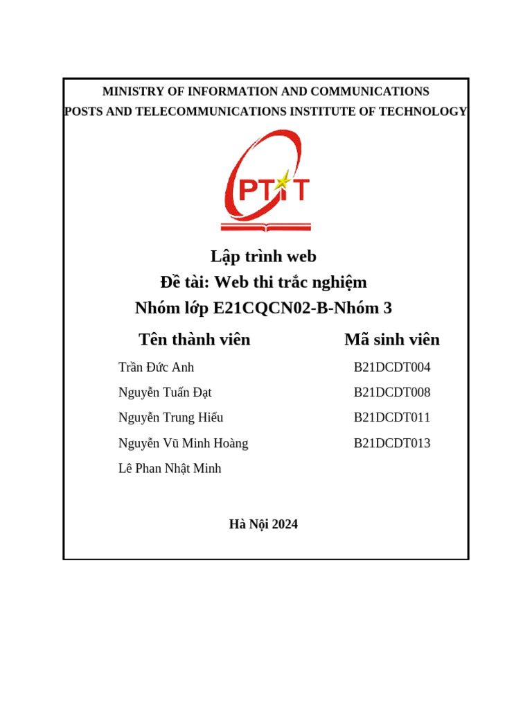 BTL Lập Trình Web | PDF