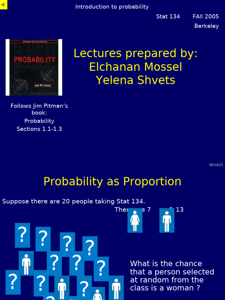 Introduction to Probability Concepts | PDF | Odds | Probability And ...