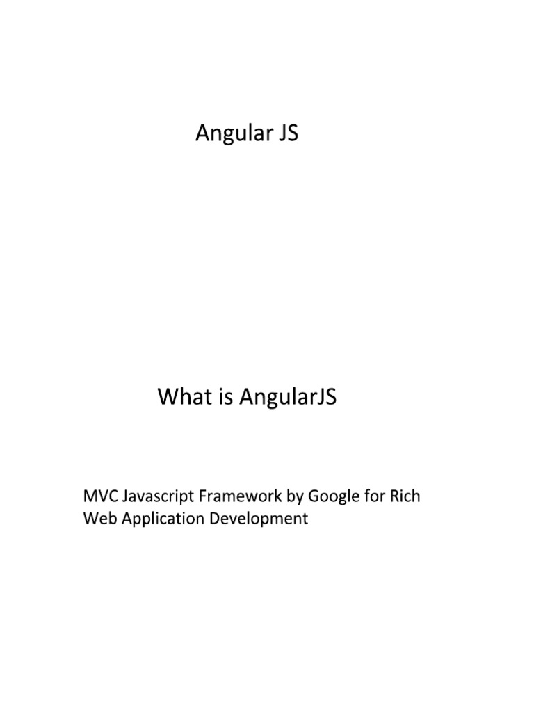 Angular JS | PDF
