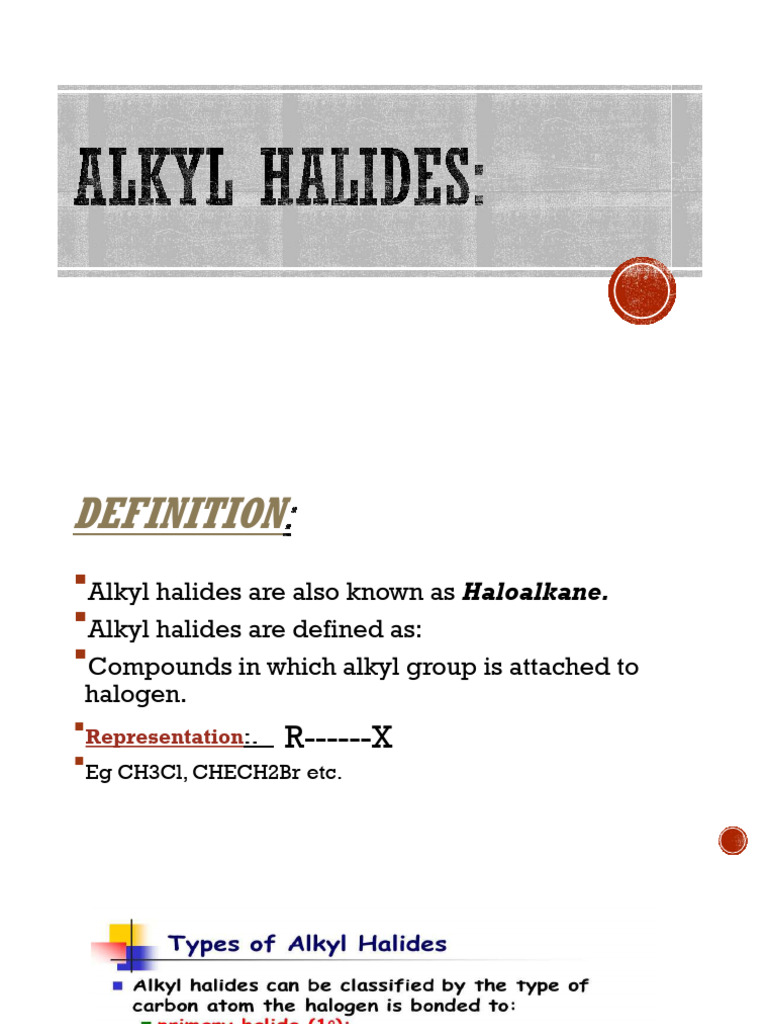 Alkyl Halides | PDF