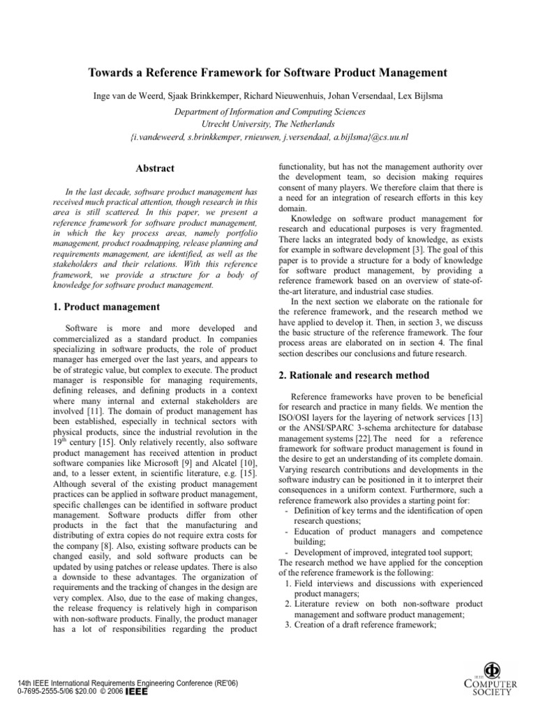Software Product Management Framework | PDF | Marketing | Software