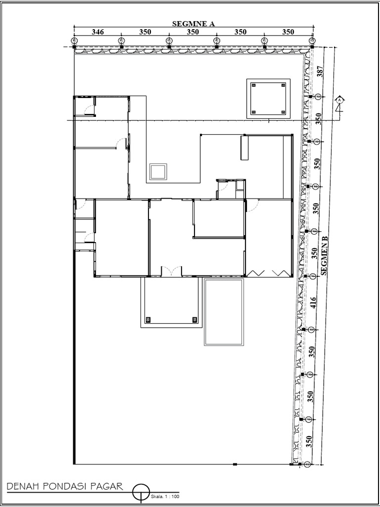 Denah Pondasi Pagar | PDF