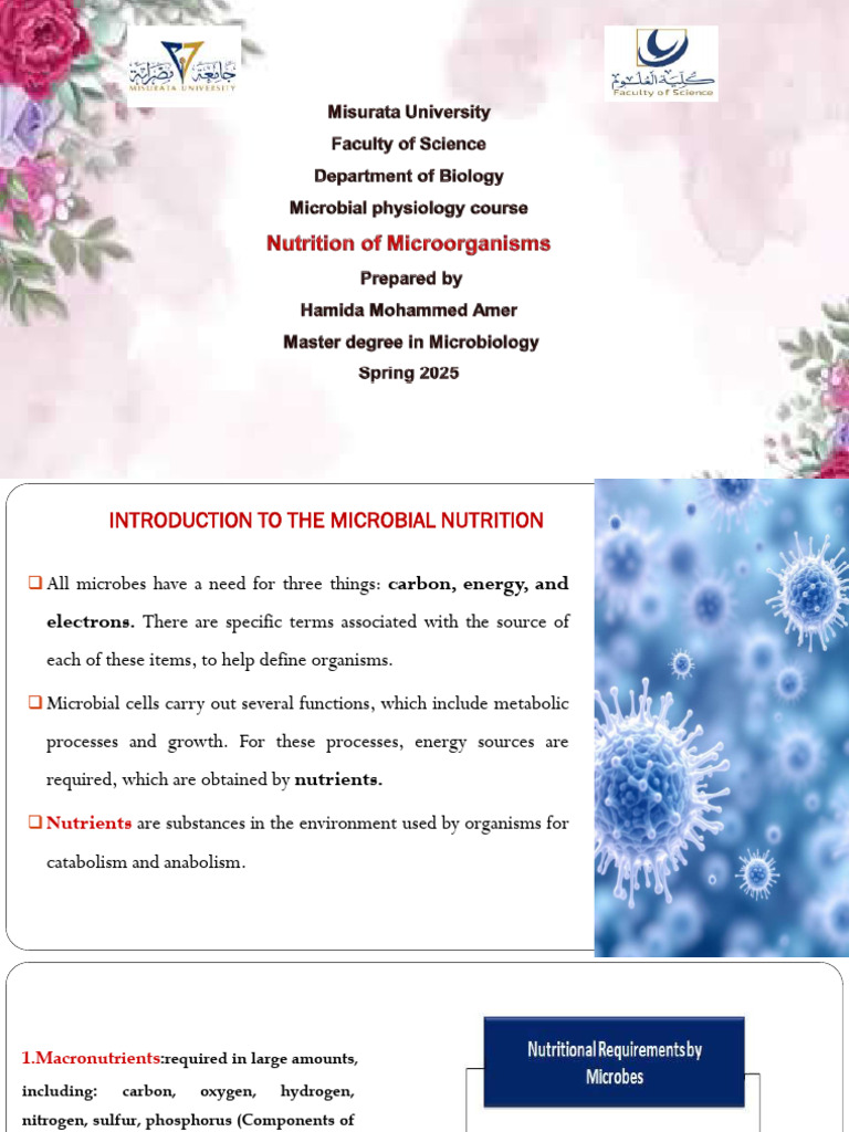 Understanding Microbial Nutrition | PDF | Nutrition | Diet & Nutrition