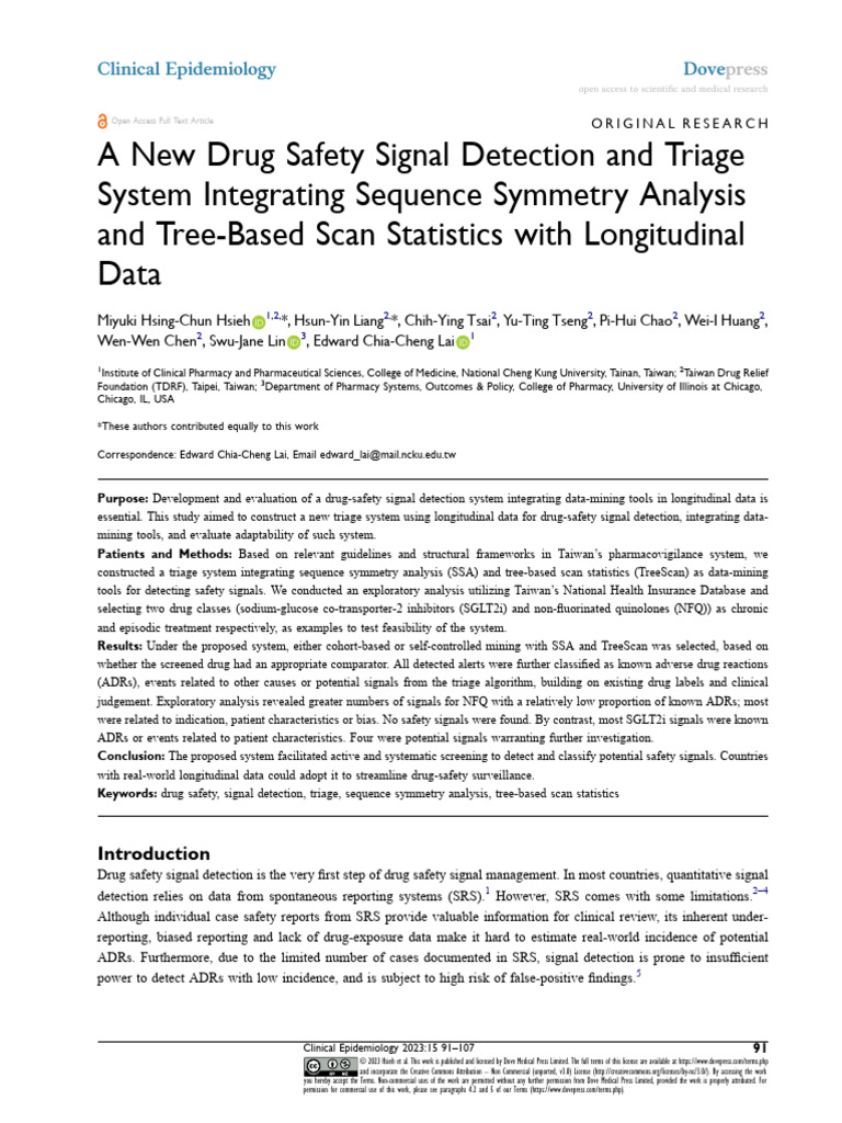 Clep 395922 A New Drug Safety Signal Detection And Triage System Integra Pdf