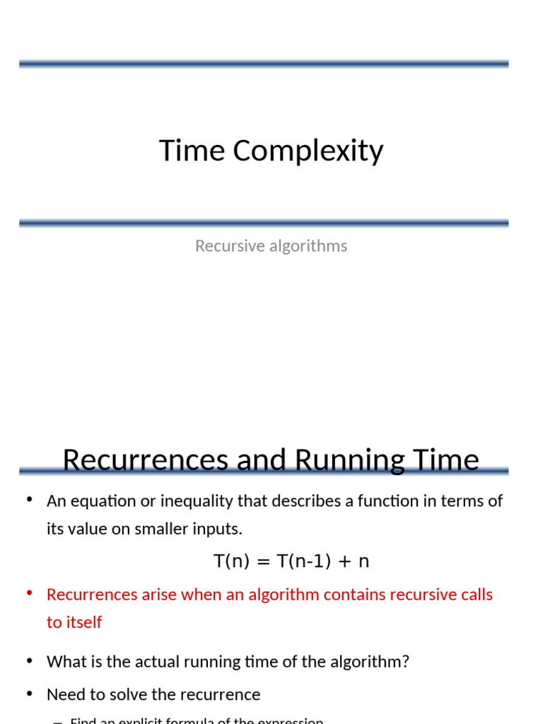 7-Recurrences, Back Substitution Method-04!05!2023 | PDF | Recurrence Relation | Mathematical Logic
