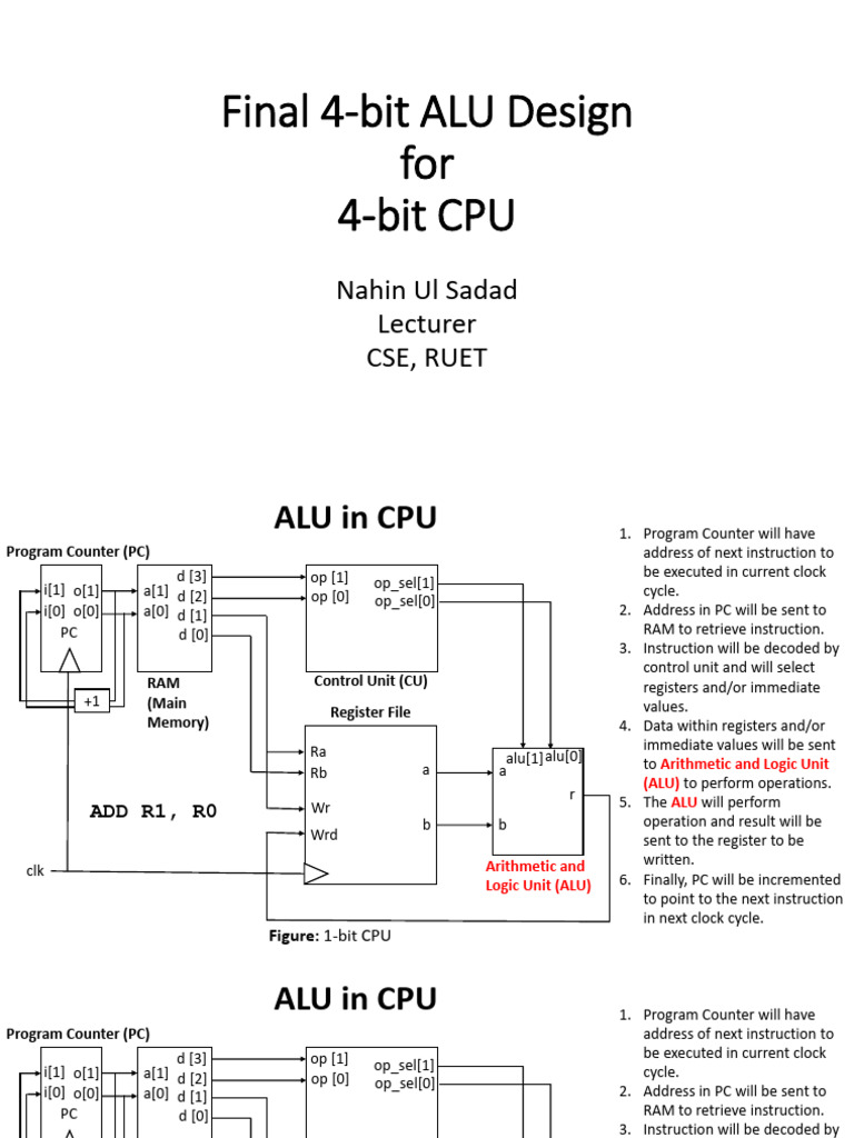 4-Bit ALU Design for CPU Operations | PDF | Central Processing Unit ...