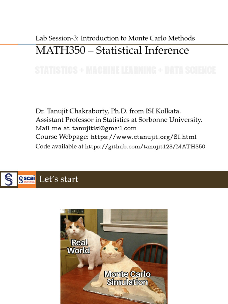 Introduction To Monte Carlo 1694759543 | PDF | Monte Carlo Method | Statistical Inference