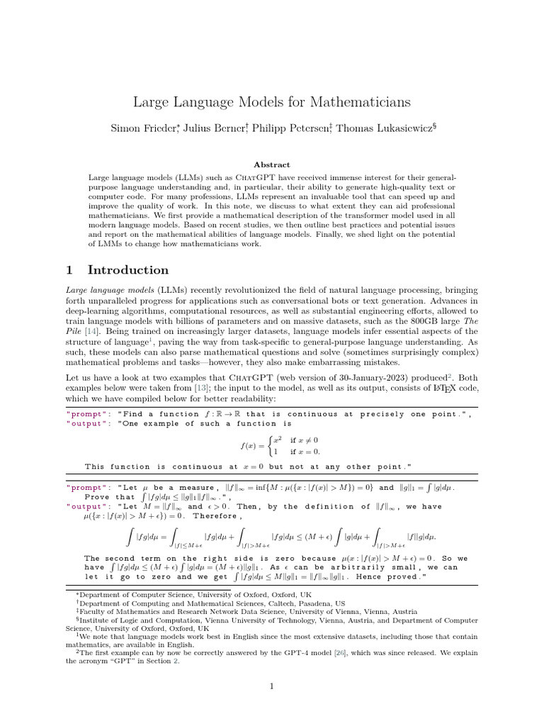 Llms For Mathematicians 1702200180 Pdf Conceptual Model