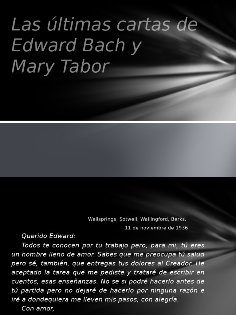 Las Últimas Cartas de Edward Bach y Mary | PDF | Amor