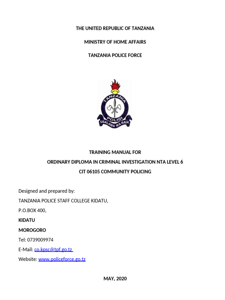 Cit 06105 Community Policing-1 | PDF | Community Policing | Police