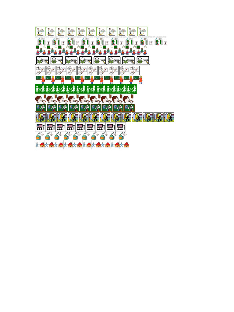 Stickers de Pictogramas Rutina Escolar | PDF
