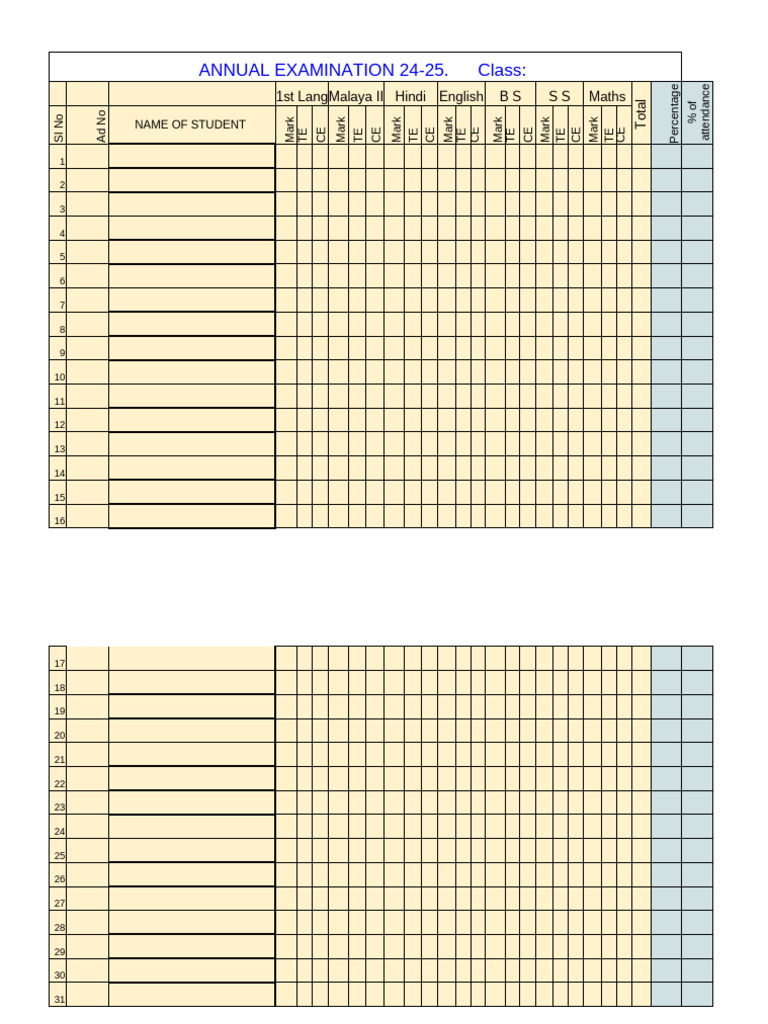 Mark List | PDF