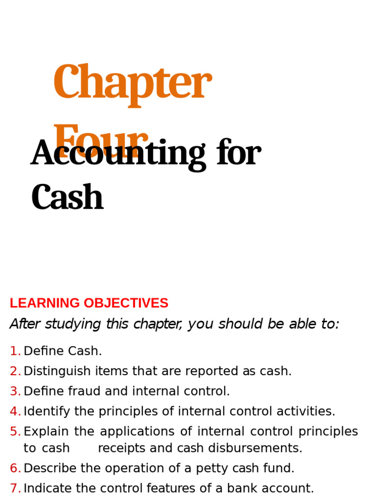 Chapter 4, Fundamentals of Accounting I | PDF | Cheque | Banks