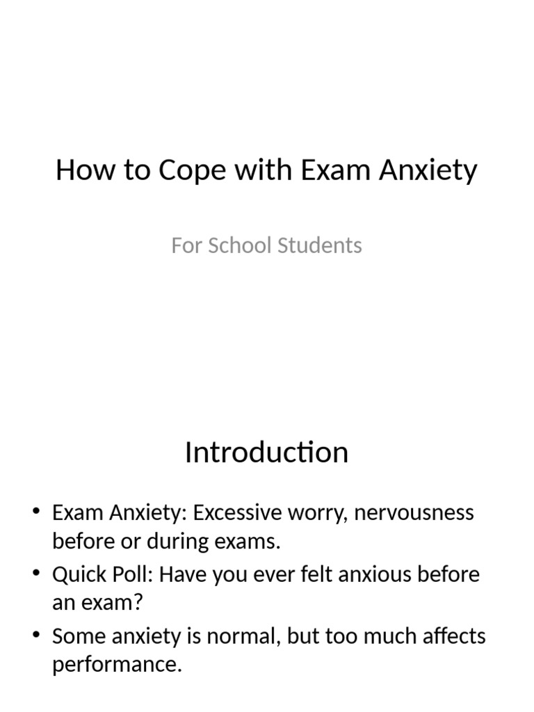 How To Cope With Exam Anxiety | PDF