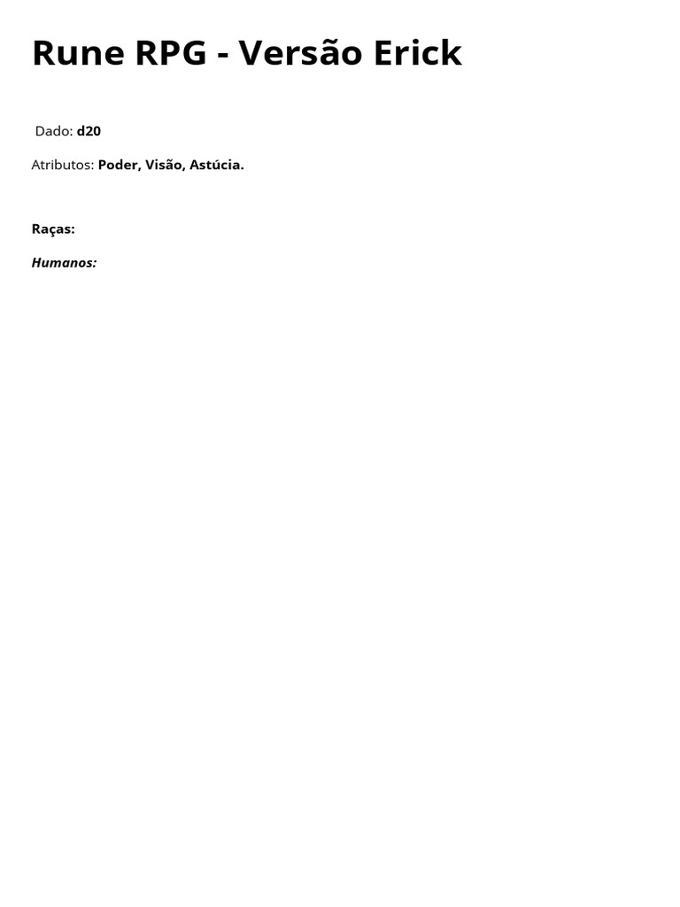 Rune RPG - Versão Erick_20240525_a8_0000 | PDF