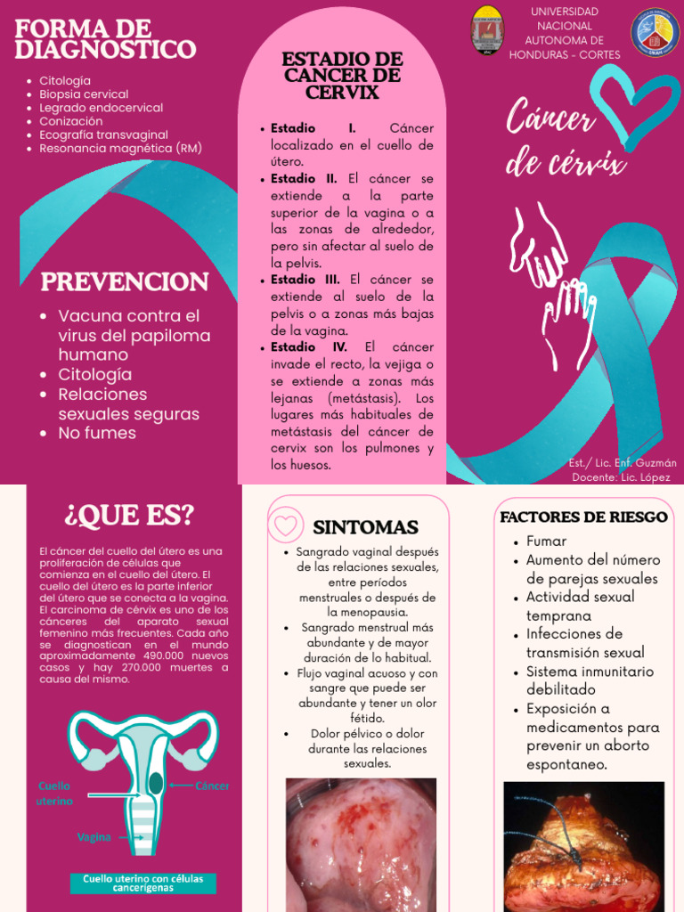 Tríptico Sobre Grupo de Apoyo y Cáncer de Mama Borgoña y Rosa Chicle ...