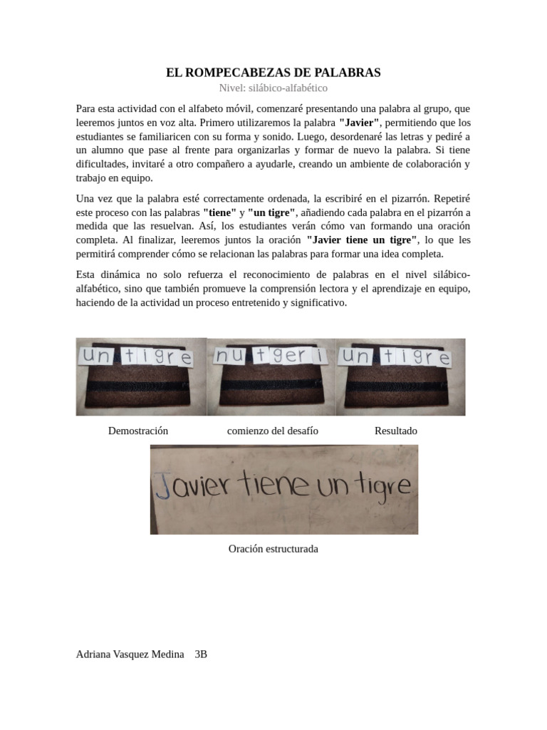 El Rompecabezas de Palabras | PDF