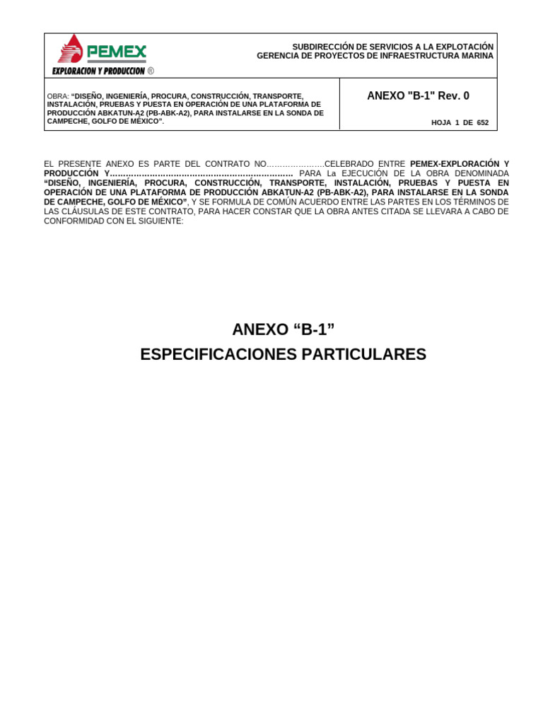 Anexo B-1 Rev 0 | PDF | Ingeniería