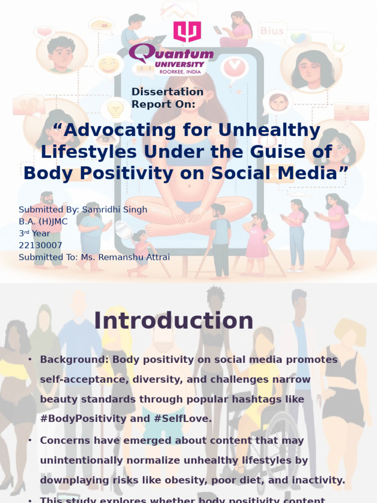Body Positivity Dissertation Presentation | PDF | Obesity | Psychology