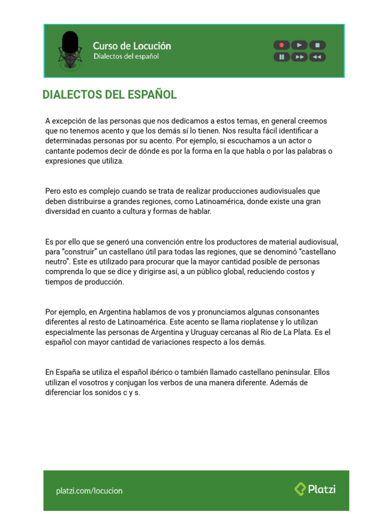 Clase 006 - Dialectos Del Español-7 | PDF