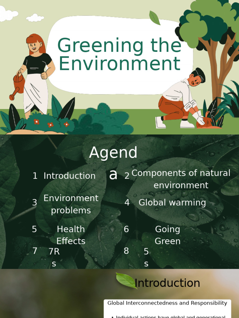 Greening The Environment | PDF | Natural Environment | Waste