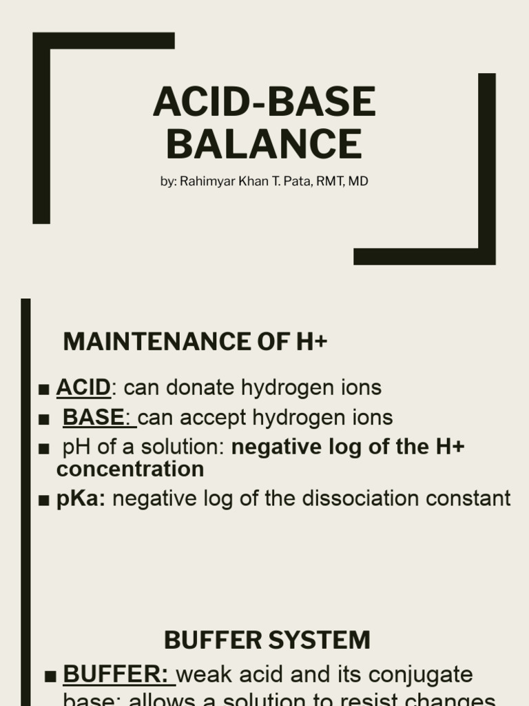 Cc2 Lec Acid-Base Balance | PDF | Buffer Solution | Bicarbonate