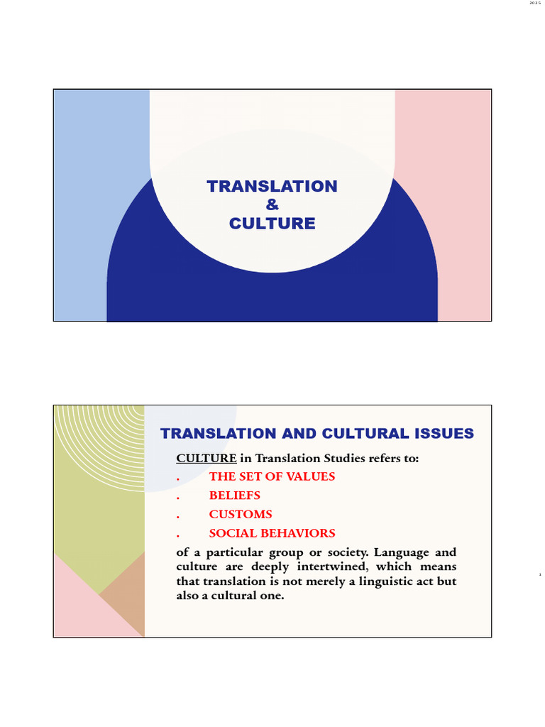 Translation and Culture | PDF | Translations | Linguistics