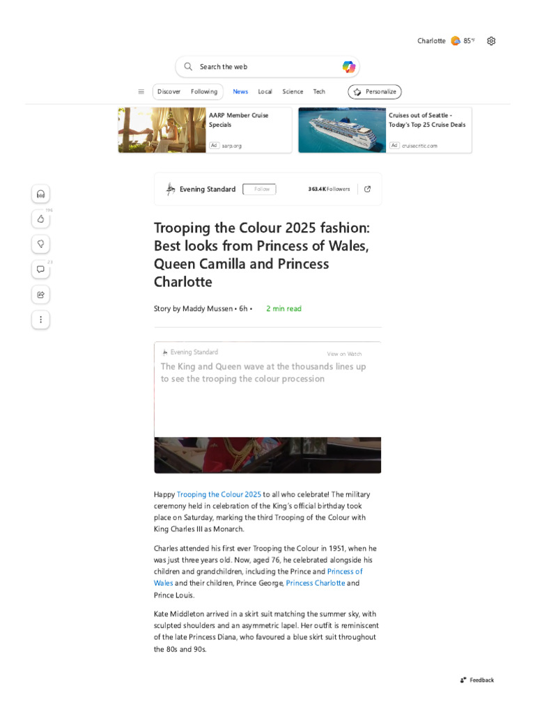 Trooping The Colour 2025 Fashion - Best Looks From Princess of Wales, Queen Camilla and Princess ...