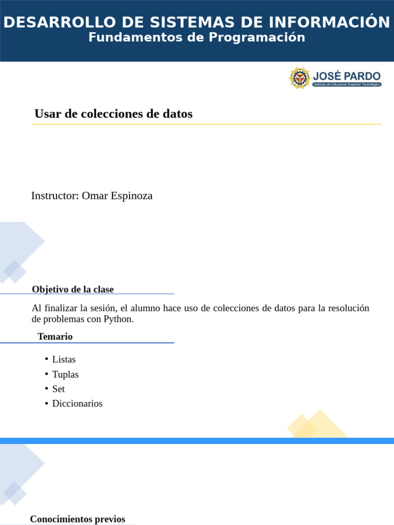 06 Colecciones | PDF | Python (lenguaje de programación) | Ciencias de la Computación