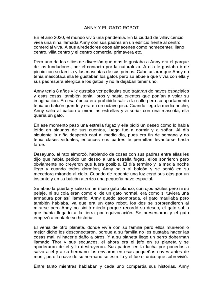 Anny y El Gato Robot | PDF
