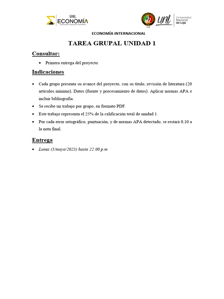E.I. Tarea Experimental Grupal U1 | PDF