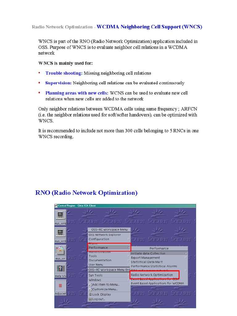 Ericsson 2010 WCDMA (UMTS) RAN Neighbour Plan Ion Using WNCS With ...