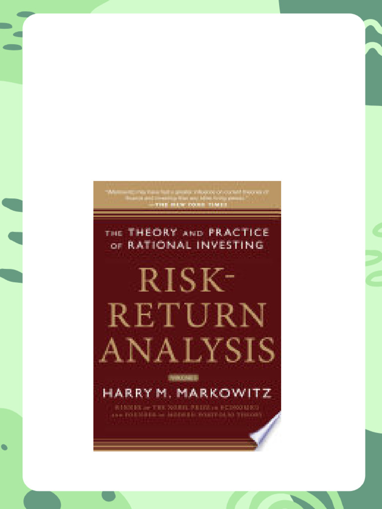 Risk-Return Analysis Volume 3 1st Edition - Ebook PDF PDF Download | PDF | Mathematical Logic ...