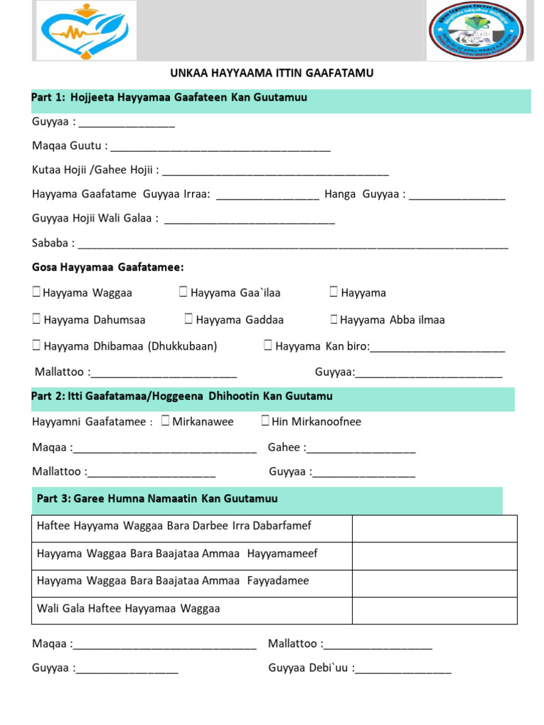 Unkaa Hayyaama Ittin Gaafatamu | PDF