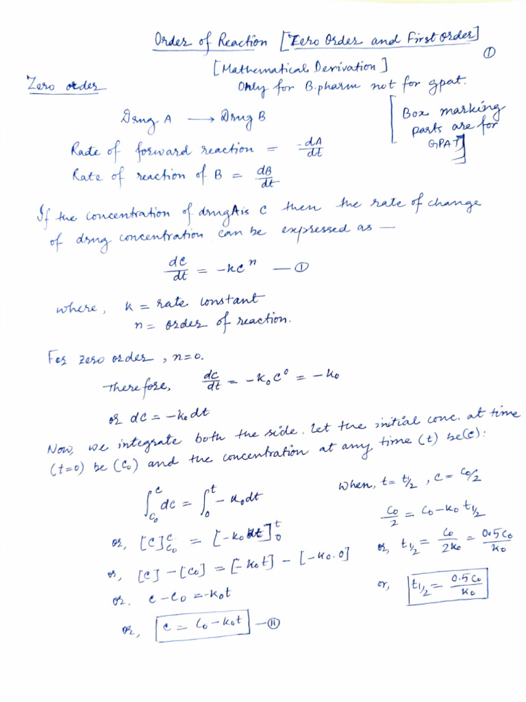 Zero Order and First Order | PDF
