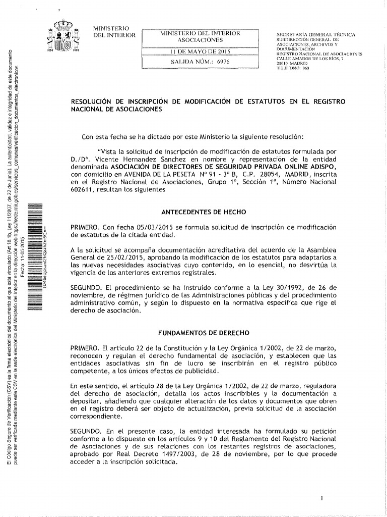 Estatutos ADISPO | PDF | Testigo experto | Experto