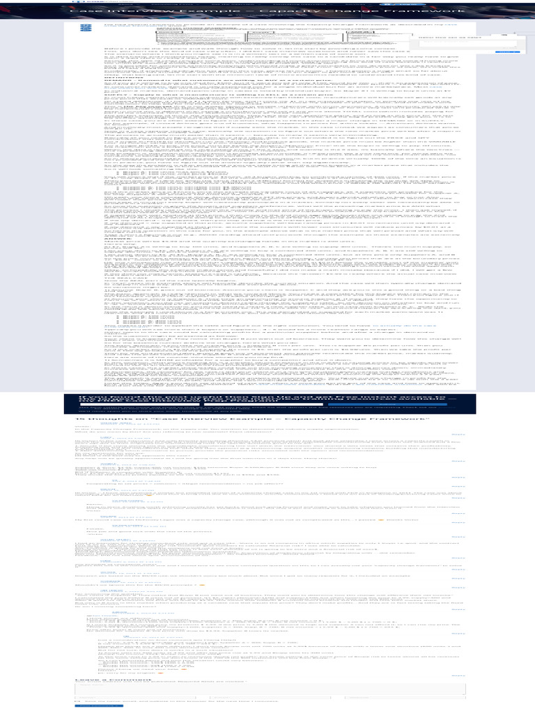 Case Interview Example - Capacity Change Framework - Caseinterview | PDF | Supply (Economics ...