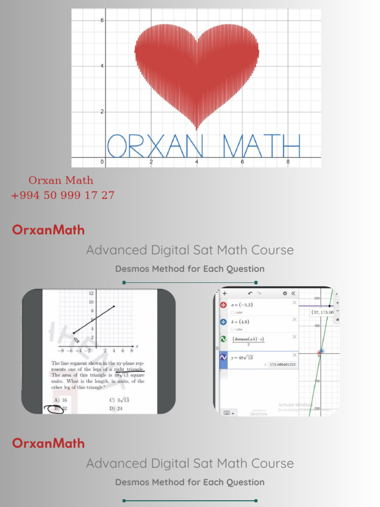 Desmos Solutions For Hardest Questions @DSATuz | PDF