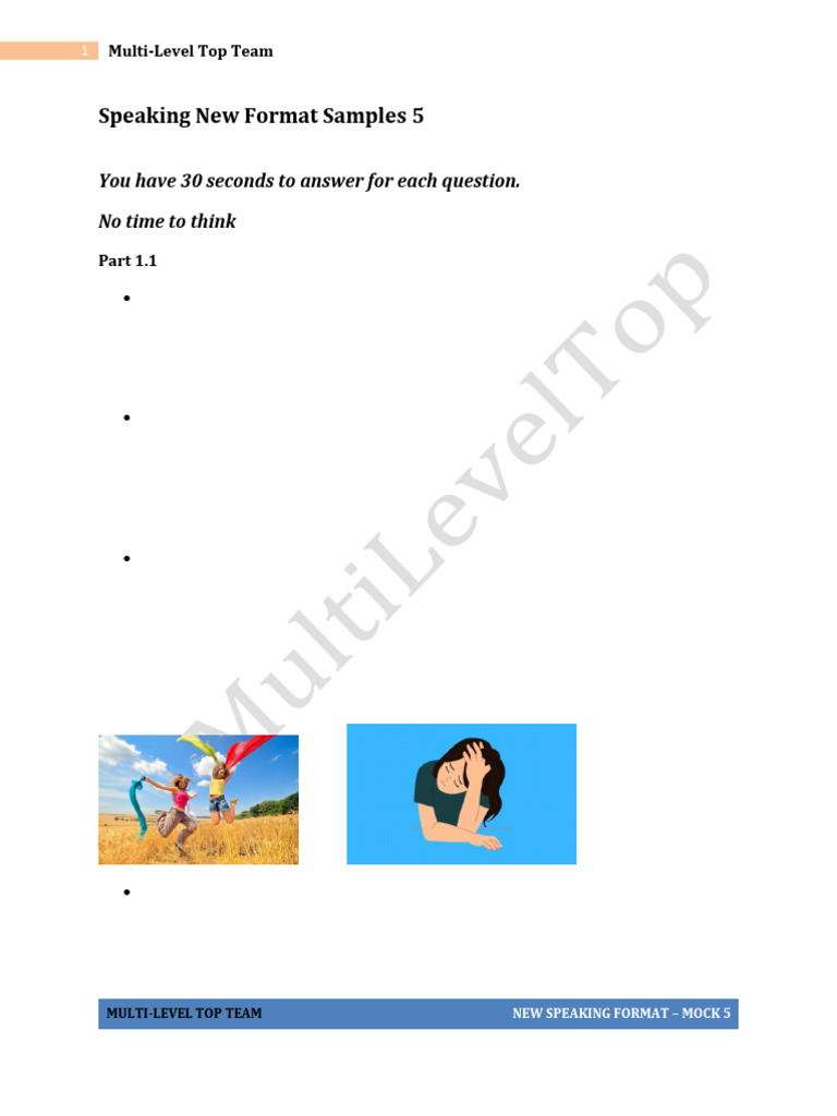Speaking New Format - Mock 5 With Answers | PDF | Sustainability | Waste