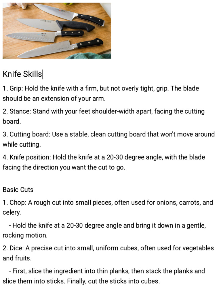 Module 3 _ Knife Skills | PDF