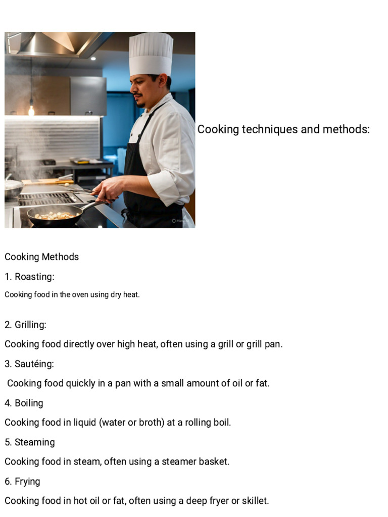 Cooking Techniques | PDF