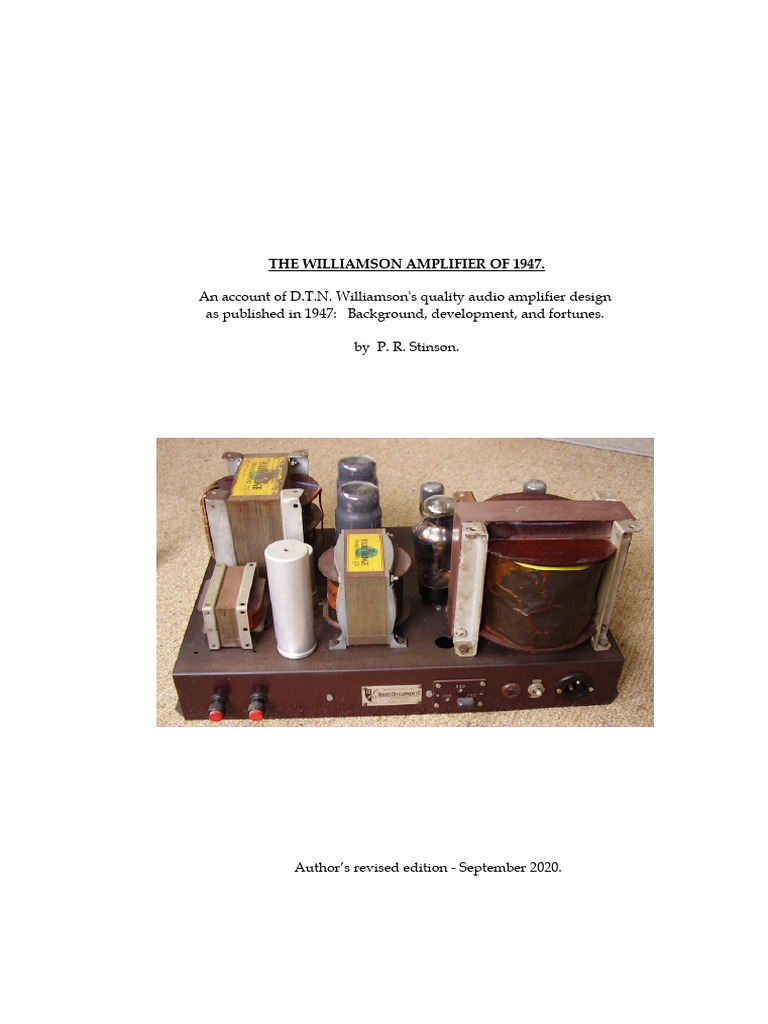 The Williamson Amplifier History | PDF | Vacuum Tube | Amplifier
