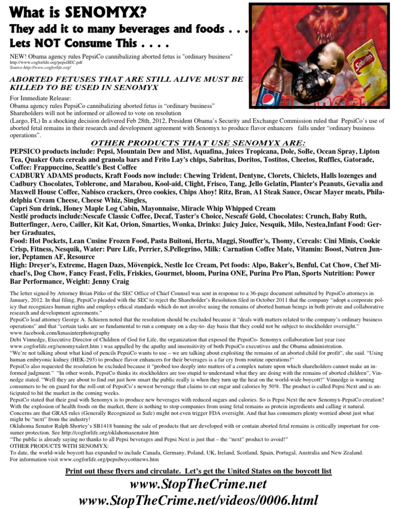 Senomyx | PDF | Pepsi Co | Nestlé