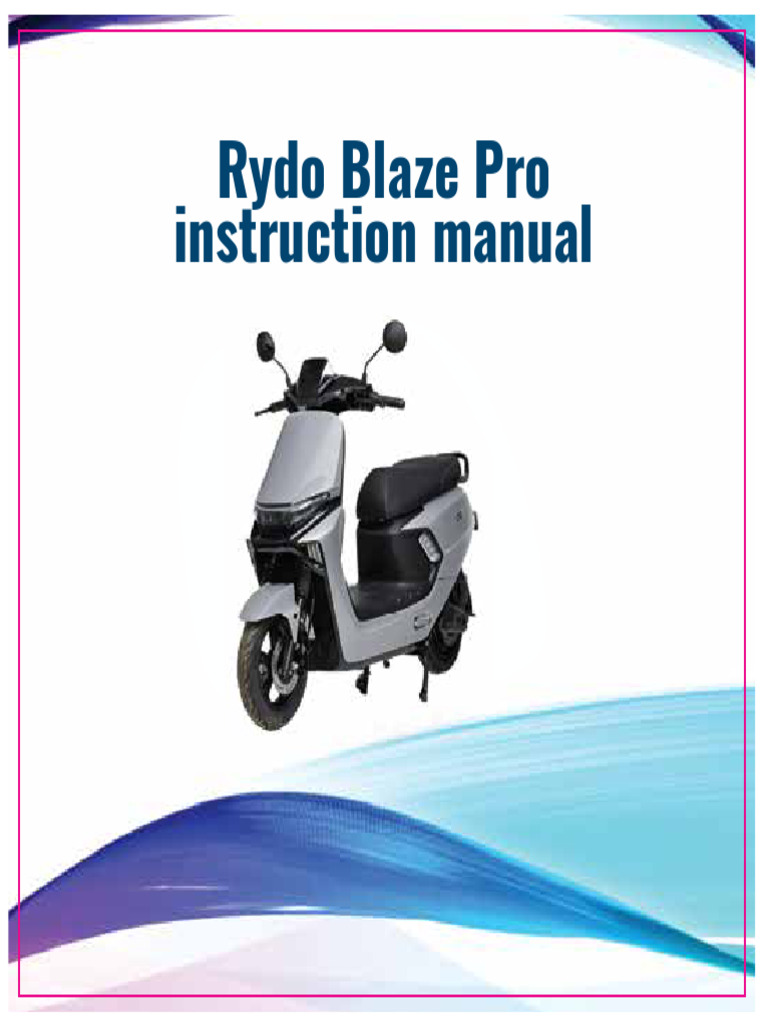 Rydo Blaze Pro Scooter Manual | PDF