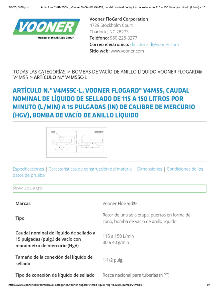 Vooner V4M55 | PDF | Tornillo
