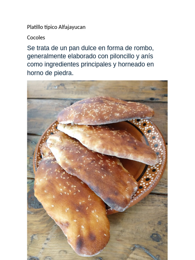 Platillo Típico Alfajayucan | PDF