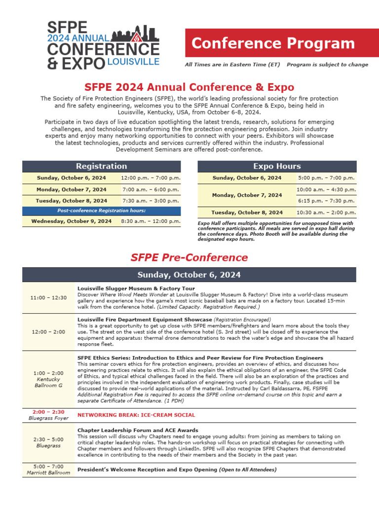 SFPE Conference24 Program Proof21FINAL | PDF | Artificial Intelligence | Intelligence (AI ...