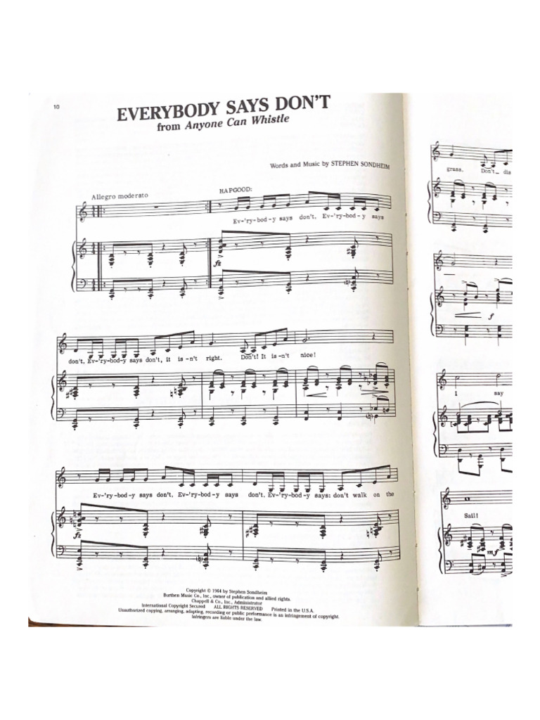 Everybody Says Don't | PDF