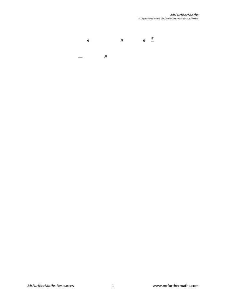 Yr2 Differentiation Parametric Exam Questions Pdf Equations Manifold