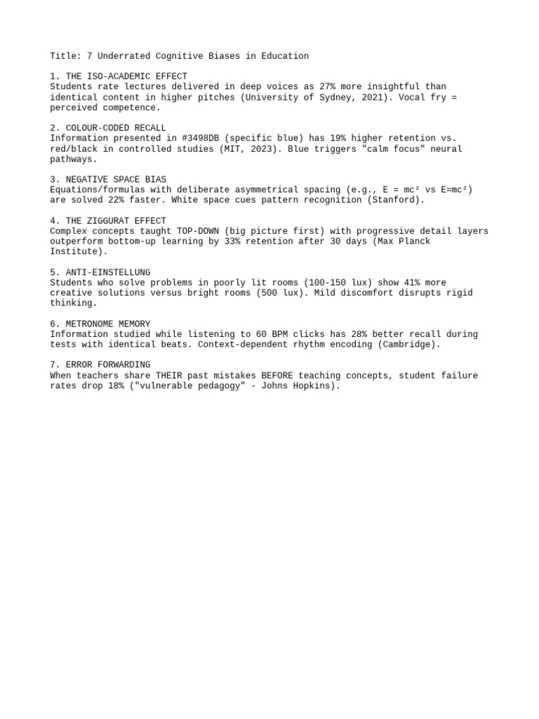 Cognitive Biases | PDF